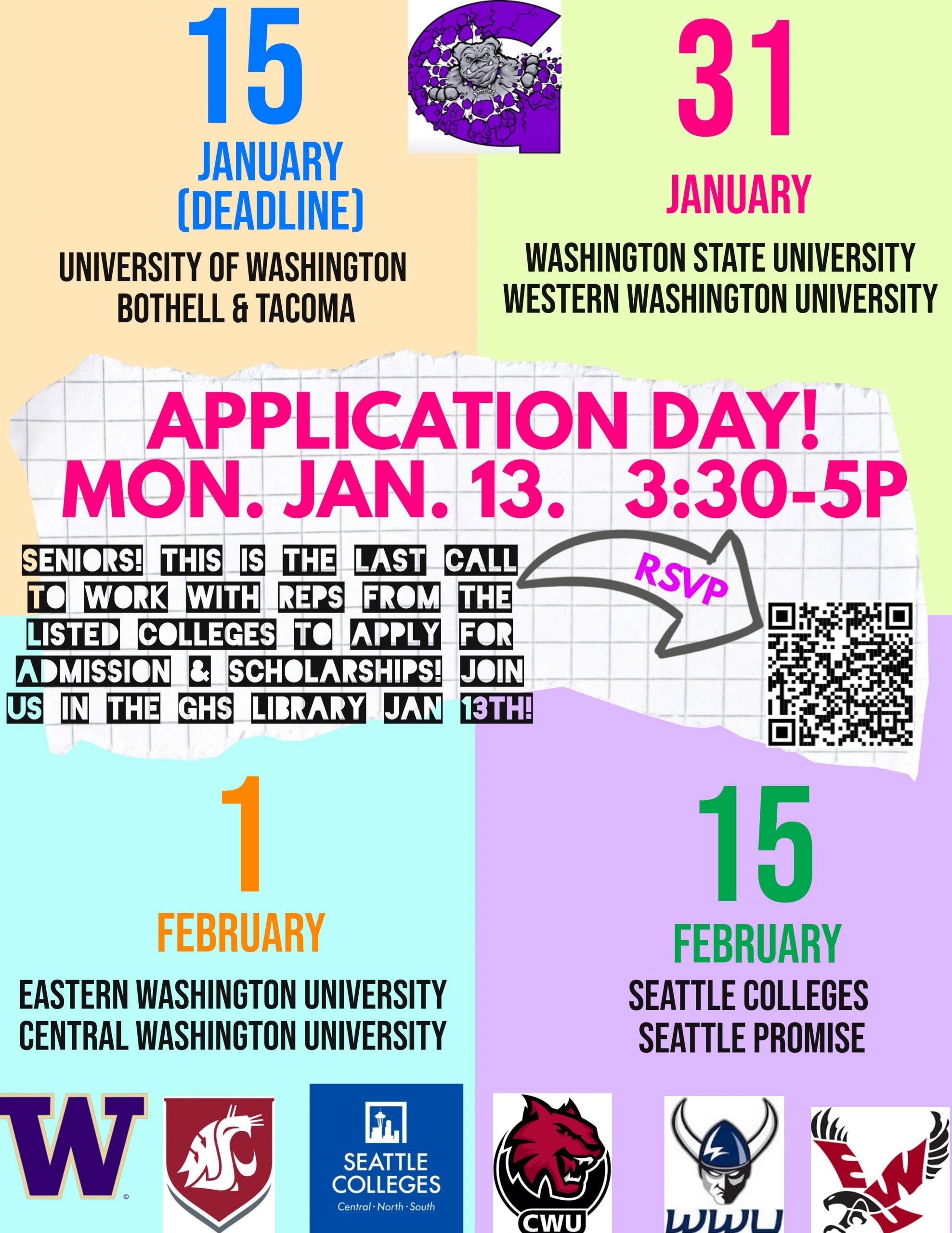 Application Day - January 13 - Garfield High School PTSA