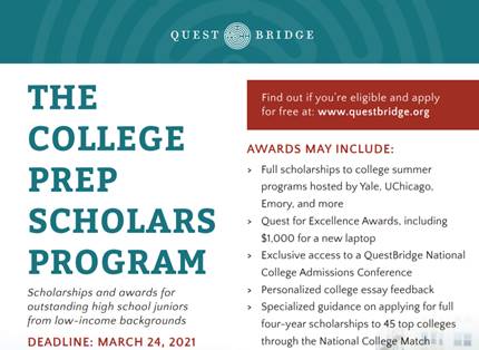 College Prep Scholars Program for Juniors - Apply by March 24 ...