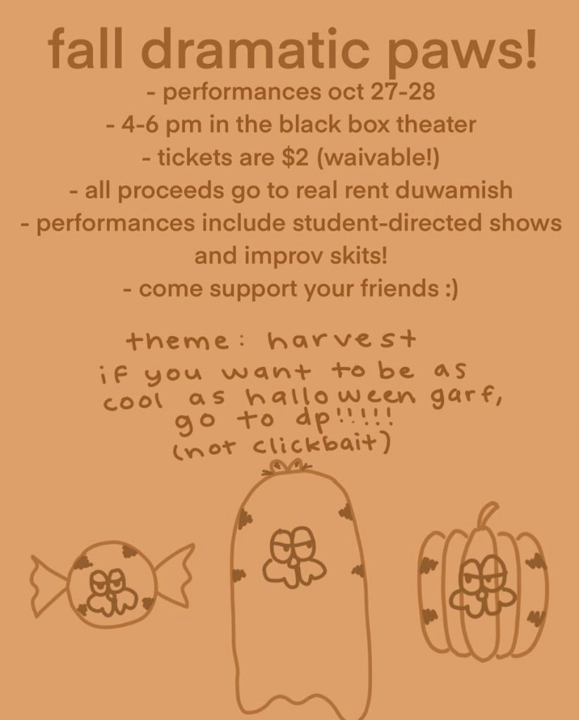 Dramatic Paws Student Showcase October 27-28 - Garfield High School PTSA